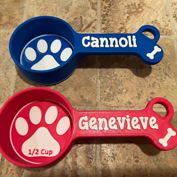 Personalized Dog Food Scoop, Pet Food Measuring Cup With Name, Kibble ...