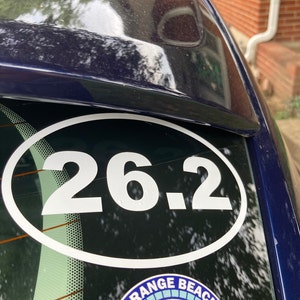 26.2 Marathon Decal, 26.2 Marathon Sticker, 26.2 Vinyl Decal, 26.2 ...
