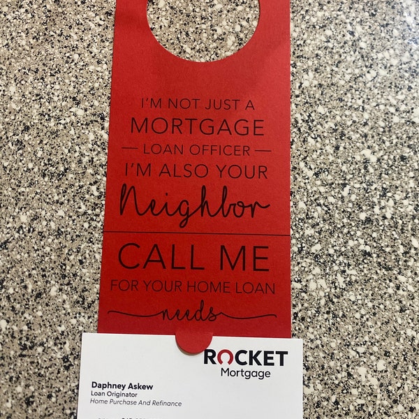 I'm Not Just a Mortgage Loan Officer Door Hanger | Mortgage Broker MLO ...