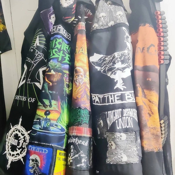 Goth Punk Rock Patches killing Joke,siouxie and the Banshees,bauhaus ...