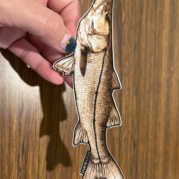 Snook Fishing Trucker Hat Genuine Leather Patch Hat, Fishing Accessory ...