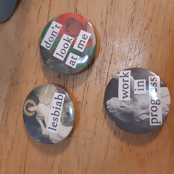 Handmade Collage Pin: 3-PACK CUSTOM ORDER - Etsy