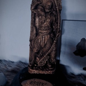 Vidar Statue Wood Sculpture, Wood Carving - Etsy