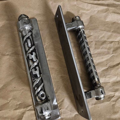 Railroad Spike Door Handles, Heavy Duty Door Pulls, Hand Made Door Knob ...