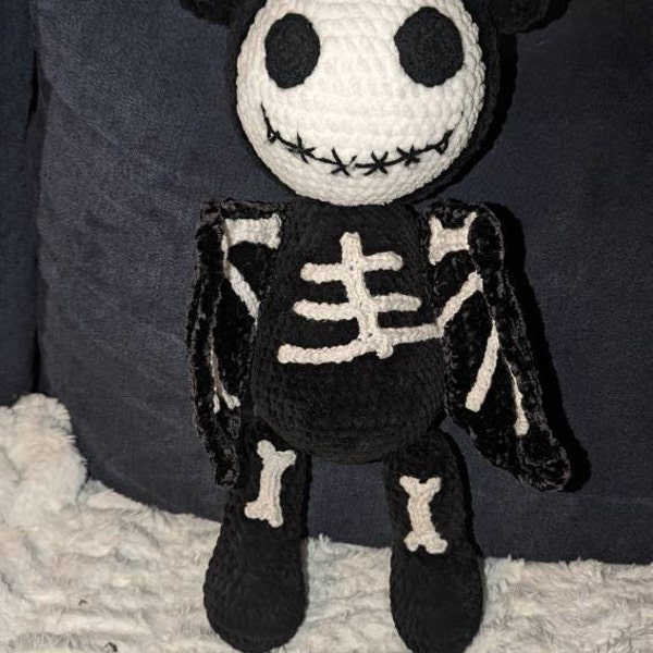 Duo Skeleton Bunny and Bat Crochet Pattern PDF English / French ...