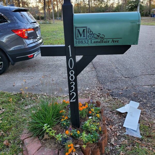 Mailbox Decal #10 - Custom Personalized Vinyl Mailbox Decal - SET OF 2 ...