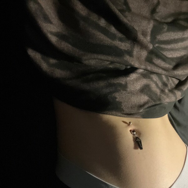 Minimalist Ladybug Belly Button Ring - Gold Tone - 14 Gauge - Etsy