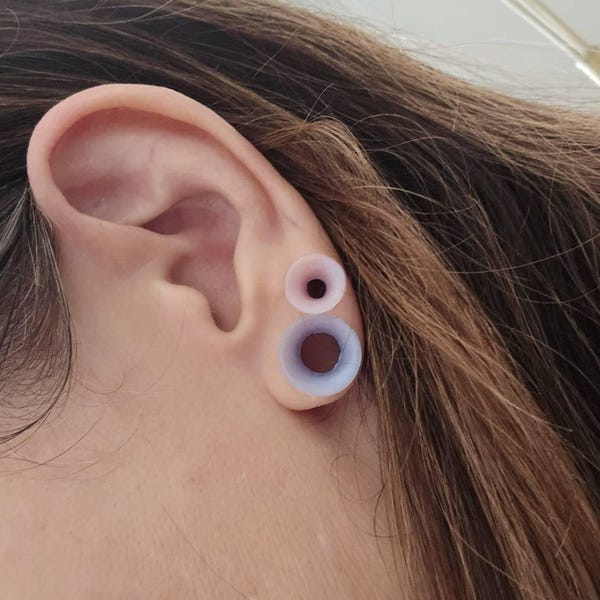 3 Pairs! “true Romantic Love is Universal” Hearts Set Ear Plugs Gauges ...