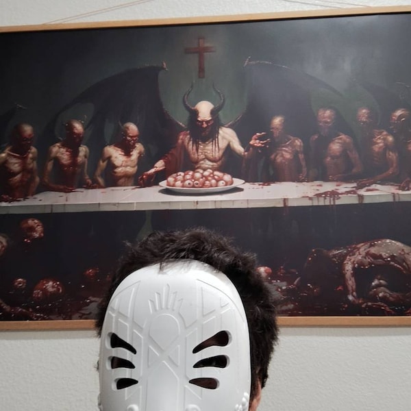 The Last Supper Art Print: Satan, Devil, Gothic Painting, Dark Art ...