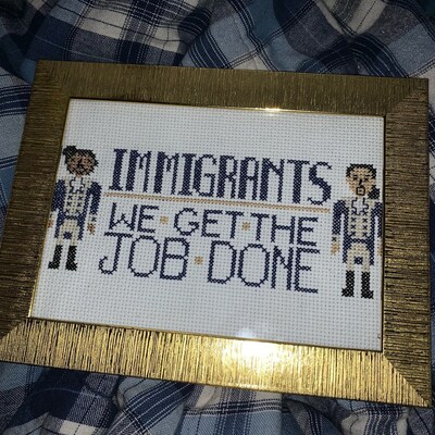 Hamilton Cross Stitch Pattern immigrants: We Get the Job - Etsy