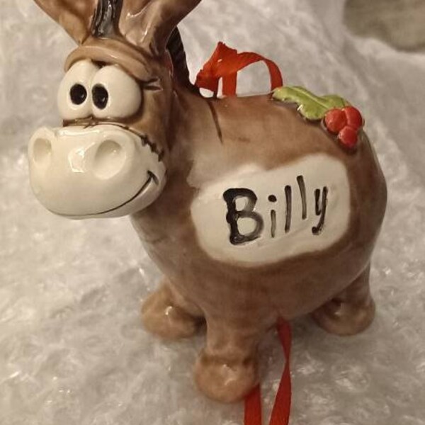 Name a Donkey Christmas Tree Bauble. Handmade Christmas Tree Decoration ...
