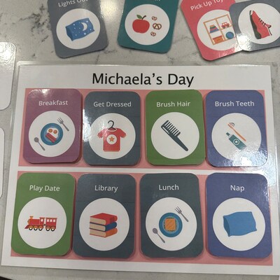 Editable Daily Kids Routine Cards I Toddler Visual Routine I Morning ...