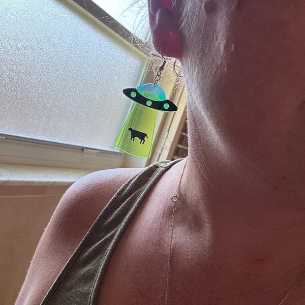 Alien Abduction Dangle Earrings - Etsy