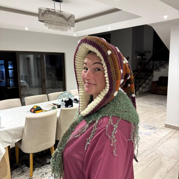 CROCHET Jester Hood PATTERN, "jester Hood" Clown Hat - DIY Pdf Download ...