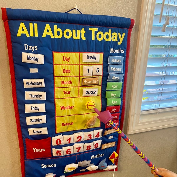 All About Today Kids Cloth Calendar by Pockets of Learning ...