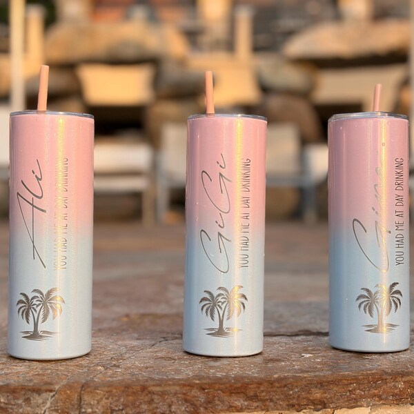 Vacation Cups, Engraved Beach Tumblers, Personalized Cups With Name ...