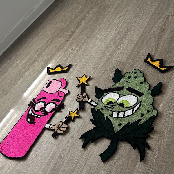 Purple Tufted Rug Inspired by a Cartoon Character - Great Gift for ...