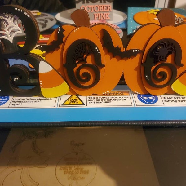 Chunky Boo Halloween Shelf Sitter SVG File | Halloween SVG File | Laser ...