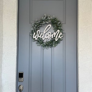 Rustic Welcome Round Reclaimed Wood Sign /welcome Decor | Etsy