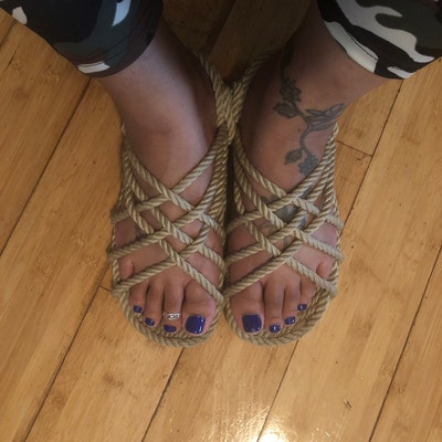 6 Strap Rope Sandal Women's - Etsy