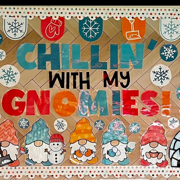 Winter Gnomes Bulletin Board Kit: Classroom Decor (digital Download) - Etsy