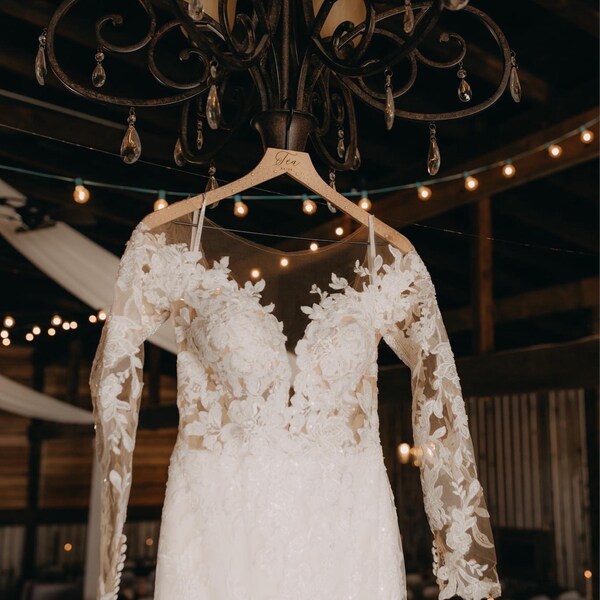 Wedding Title Hanger, Wedding Hangers, Bridesmaid Hanger, Personalized ...