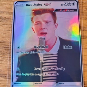 Rick Astley Rick Roll Rickroll Gx Ex Vmax V Pokémon Card Orica ...
