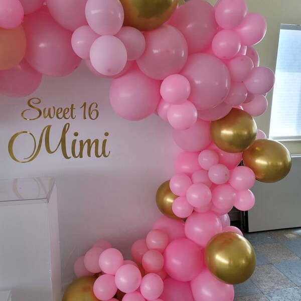 Personalized Happy Birthday Name Wall Decal, Happy Birthday Party ...