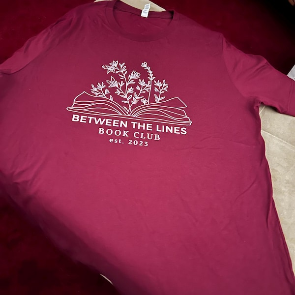 Custom Book Club Shirt, Custom Book Shirt, Custom Book Shirt, Book Club ...