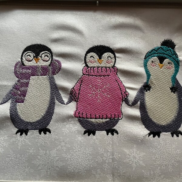 Penguins Machine Embroidery Designs - Etsy