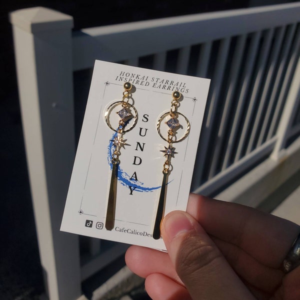 Sunday Earrings | Honkai Star Rail Inspired Jewelry | Cosplay Earrings ...
