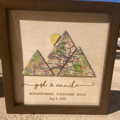 Custom Map Print Custom Locations Anniversary Gift Custom Map - Etsy