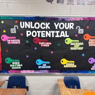 BELIEVE IN YOURSELF Bulletin Board Kit Letters Classroom Decoration ...