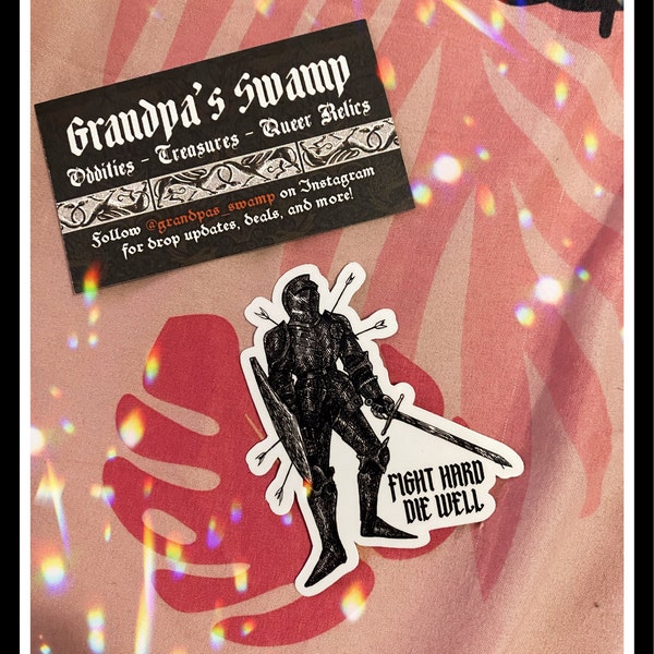 Fight Hard Knight Sticker - Etsy