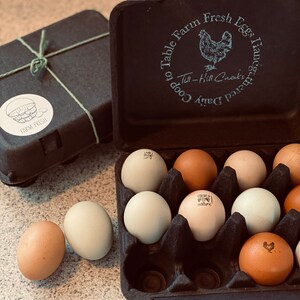 Egg Carton Stickers Funny Chicken Face Fresh Eggs Egg | Etsy