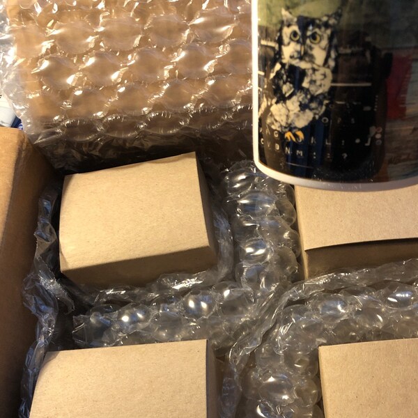 Paper Collage Art, the Chonk and the Parakeet, Original Collage by ...