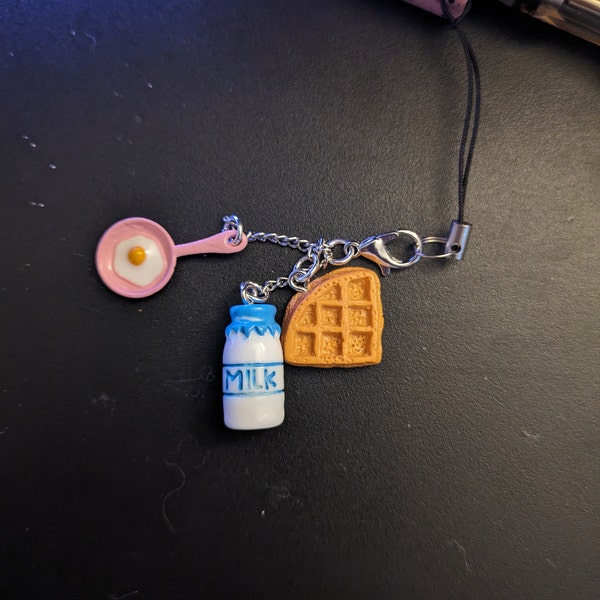 Random Assorted Kawaii Breakfast Food Keychain / Phone Charm - Etsy