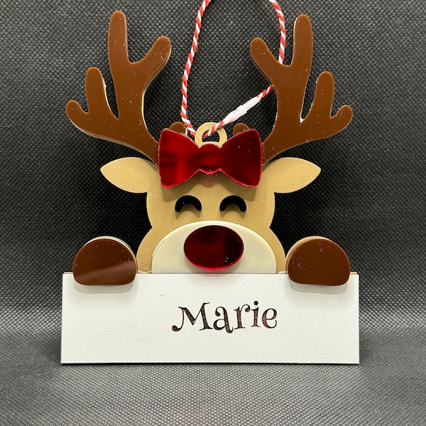 Reindeer Ornaments SVG, Christmas Ornaments Svg, Reindeer Tags Svg ...