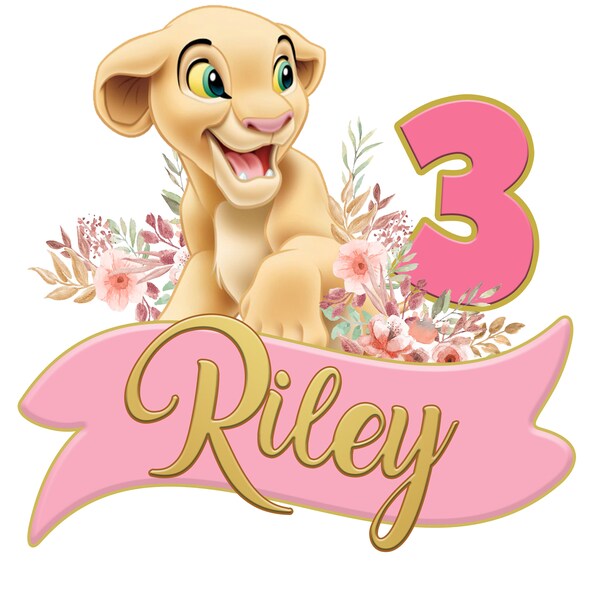 Printable Nala Girl Cake Topper, Nala Lion King Cake Topper Birthday ...