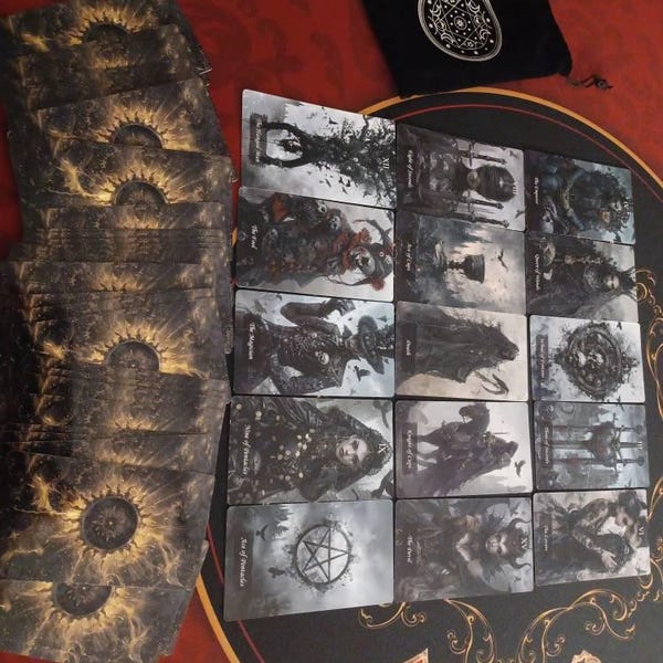 Shadow Gothic Tarot Deck With Guidebook, Tarot Deck, Tarot Card Deck ...