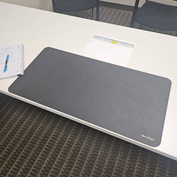 High Frequency Embossing-leather Desk Mat | Custom Size Desk Pad ...