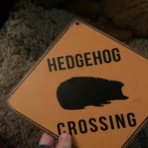 HEDGEHOG CROSSING SIGN Hedgehog Crossing Signs, Hedgehog, Warning ...