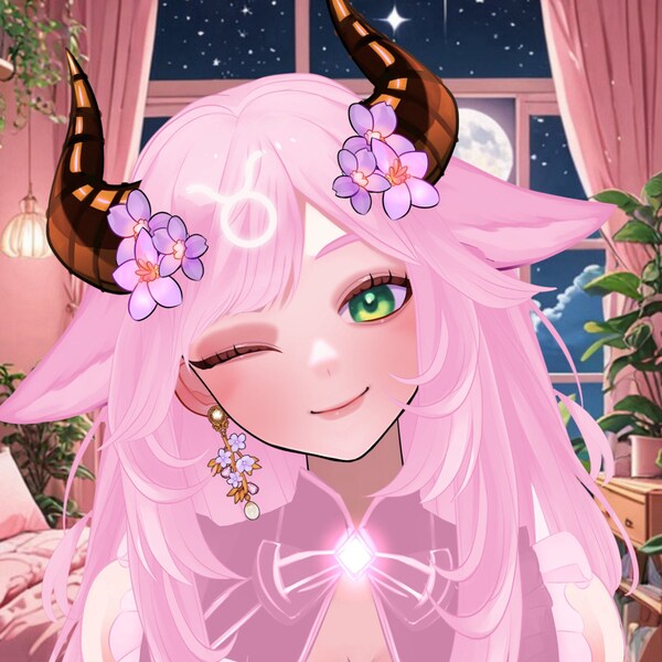 Live2d Vtuber Model for Commercial Use! Taurus the Zodiac Vtuber (ready ...