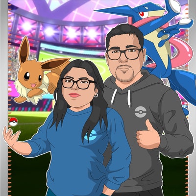 Custom Pokemon Portrait You as a Pokemon Trainer the Perfect - Etsy