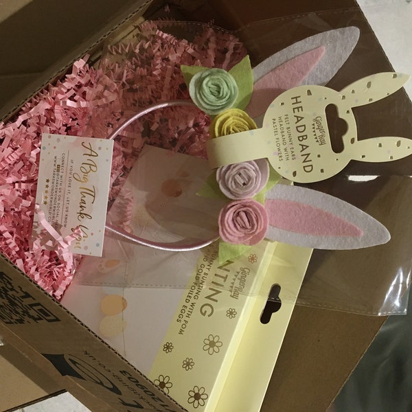 Cute Pastel Easter Bunny Headband, Easter Headband, Flowery Bunny Ears ...