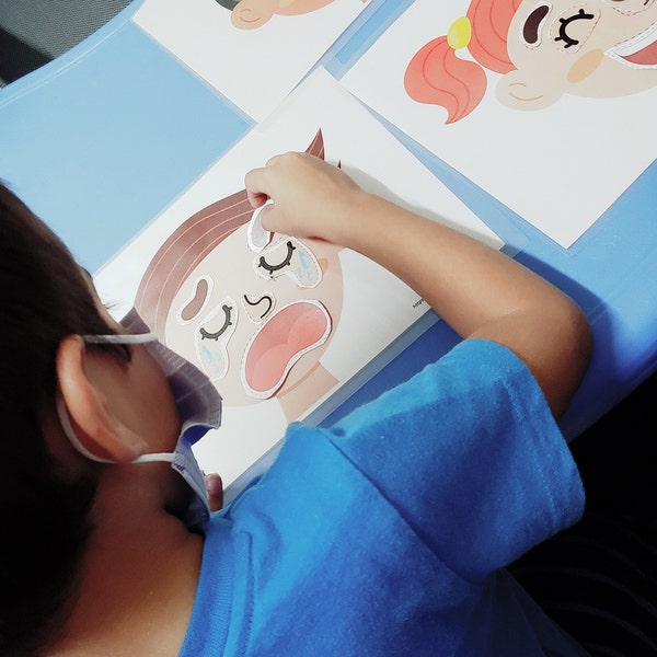 Emotions Busy Book Printable, Busy Bag Pdf, Baby Quiet Book, Preschool ...