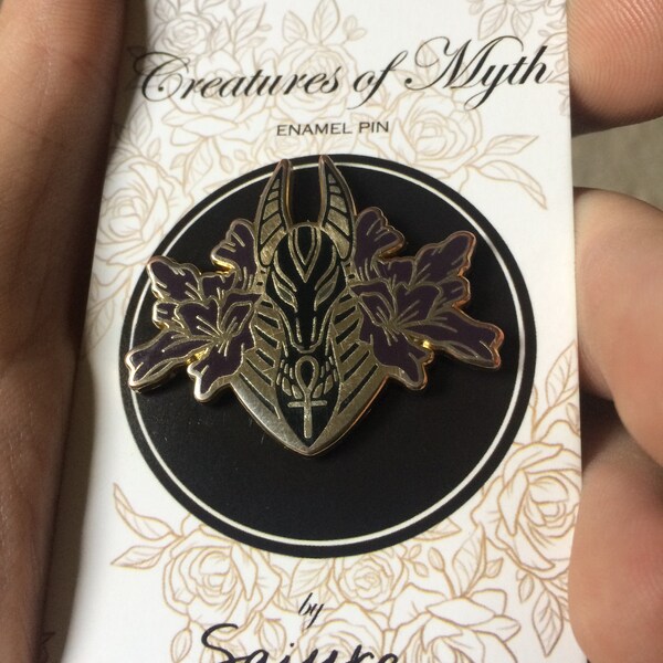 Anubis Hard Enamel Pin | Egyptian Collection | Jackal Deity Mythology ...