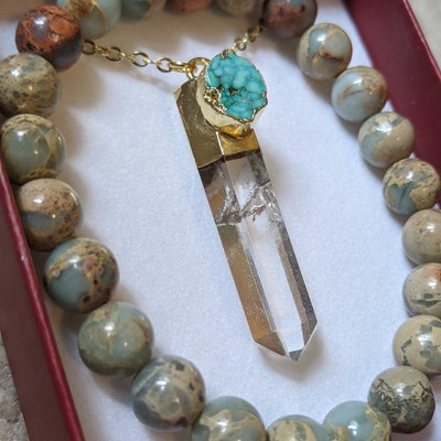 Raw Quartz Crystal Mirror - Etsy