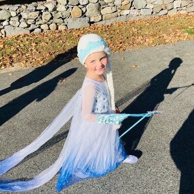 Princess Swoop Bangs With Braids Crochet Frozen Elsa Anna Repunzel Leia ...