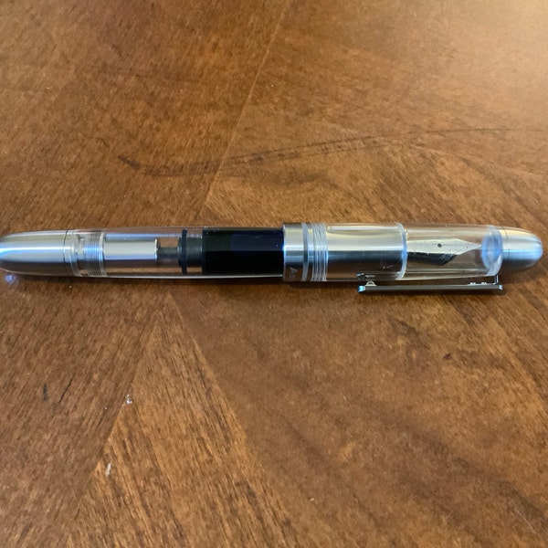 Asvine P36 Titanium Fountain Pen Piston Filling, Clear Transparent ...